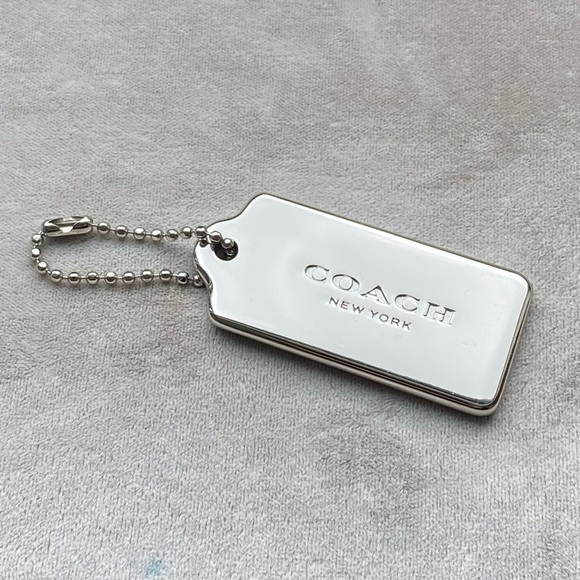 Coach | Bags | Coach New York Silver Metal Logo Hang Tag | Poshmark